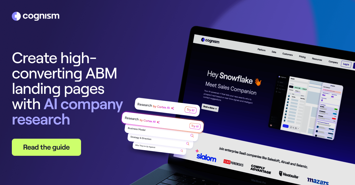 ABM Landing Pages: Steps to Create With AI Company Research