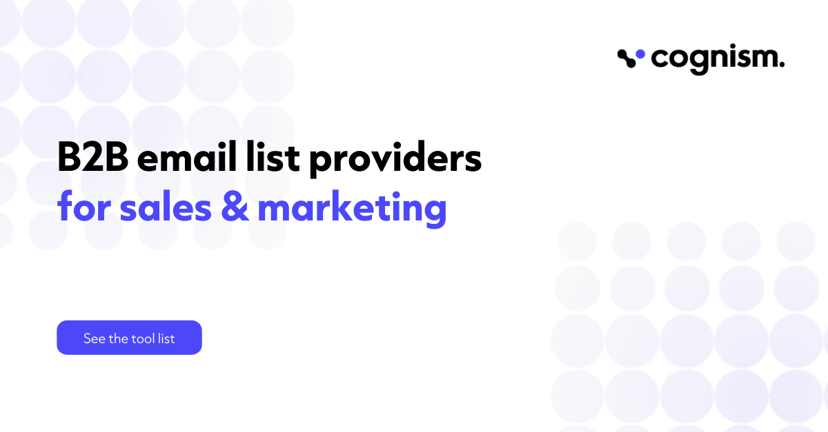 13 Best B2B Email List Providers for 2026 [USA & Europe]