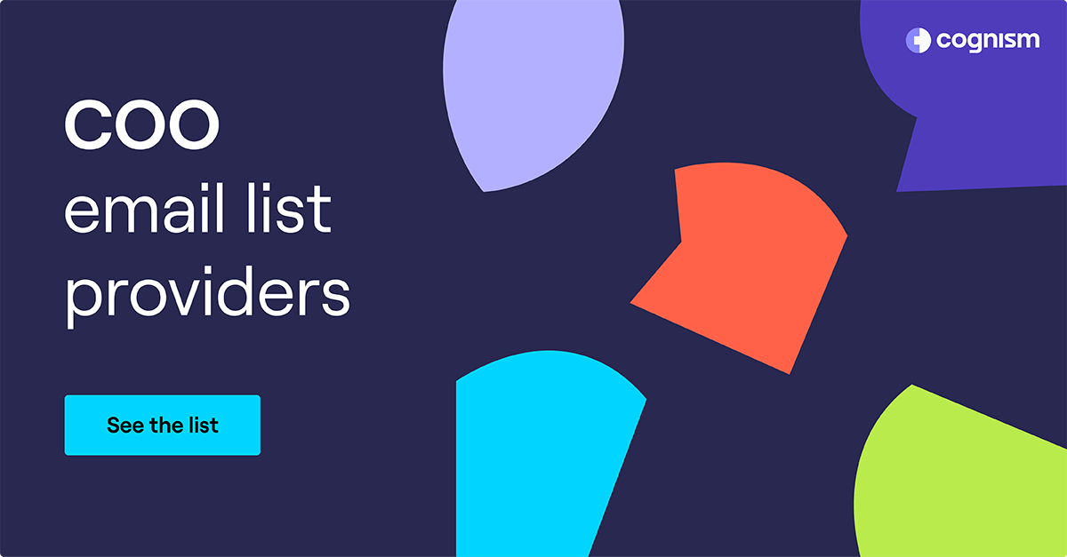 Chief Operating Officer (COO) Email List Providers [2026]