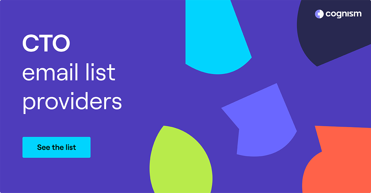 Get CTO Email Lists On Demand [9 Vendors Compared]