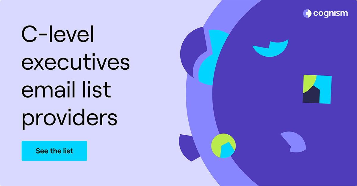 9 C-level Executives Email List Providers [2026]