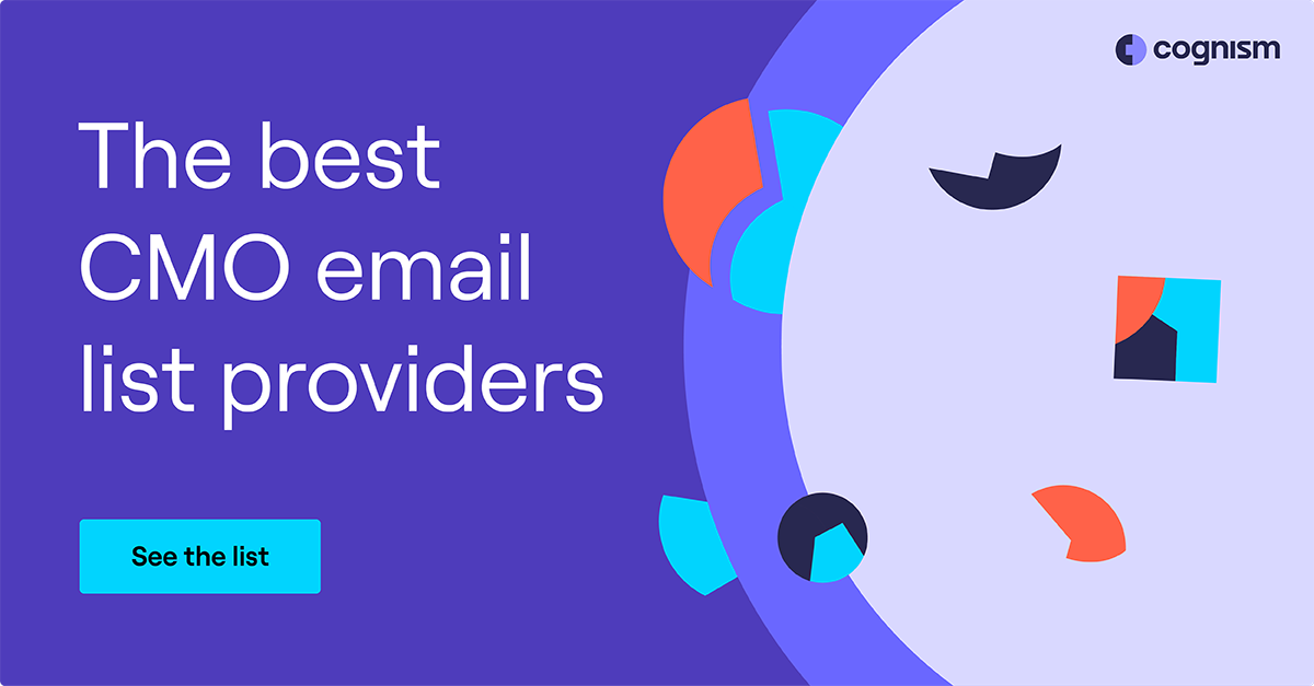 8 Best Chief Marketing Officers (CMO) Email List Providers