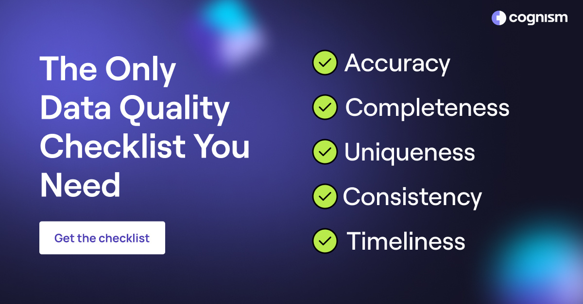 The Only Data Quality Checklist You Need for B2B Success