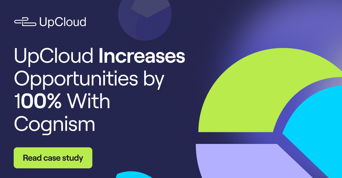 UpCloud Increases Opportunities by 100% With Cognism